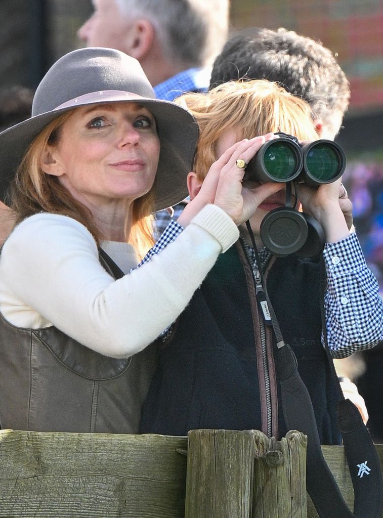 Geri and Christian Horner hug and hold hands during fun day out with son Monty | HELLO!