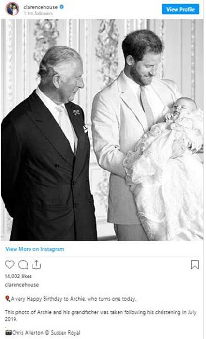 Meghan Markle and Prince Harry release new photo of Archie on 1st ...