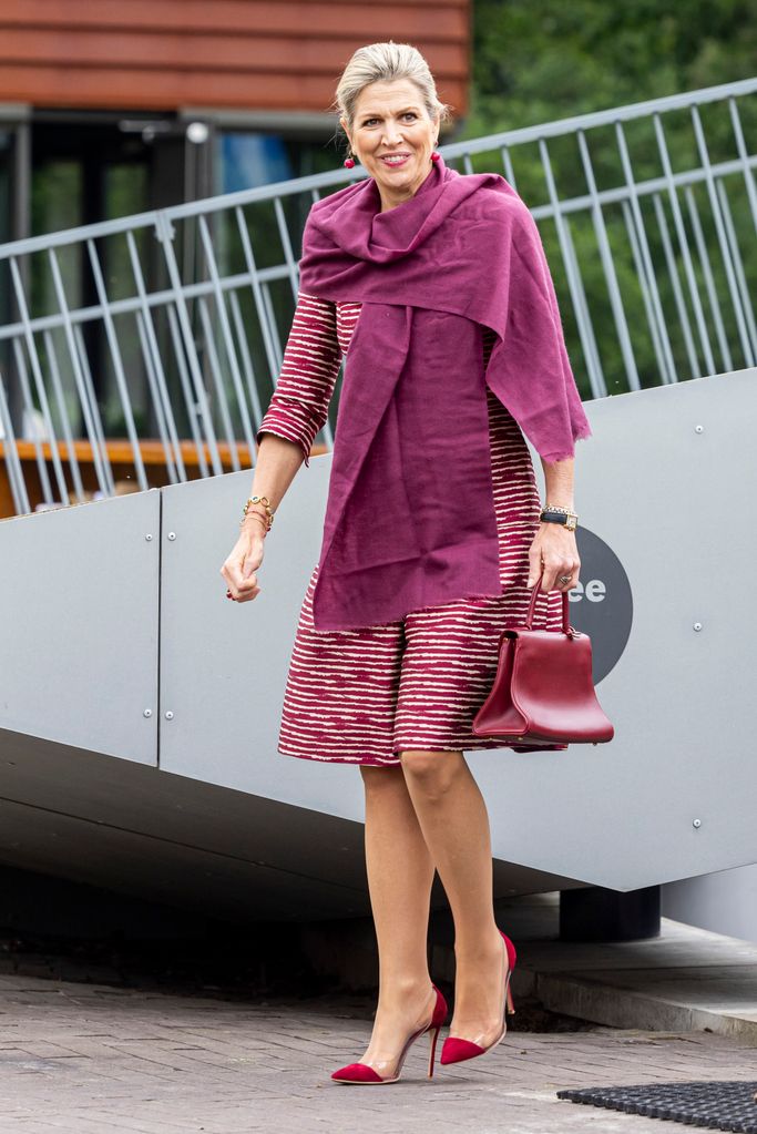 Queen Máxima dazzles in majestic tiara and satin thigh-split gown | HELLO!