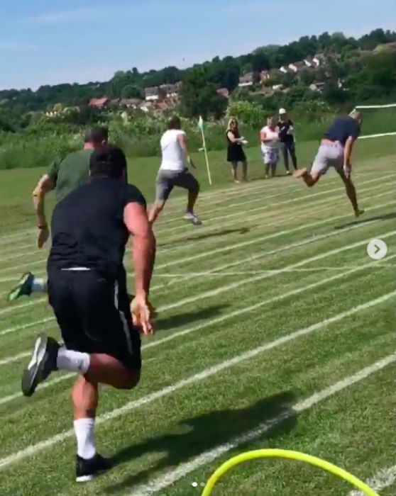 Marvin Humes is a VERY proud dad at his daughter's sports day – but not ...