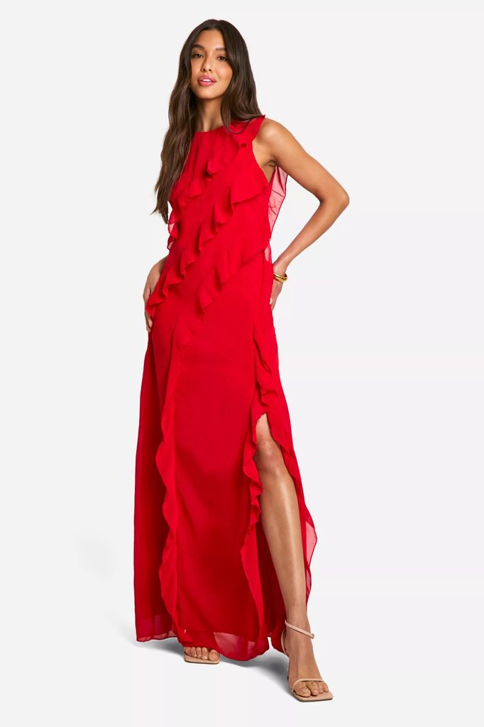 Frankie Bridge is a goddess in red hot maxi dress - shop the look | HELLO!