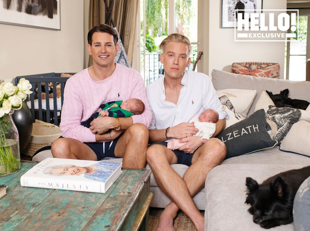 Exclusive: Ollie Locke and Gareth introduce twin babies to HELLO! and ...