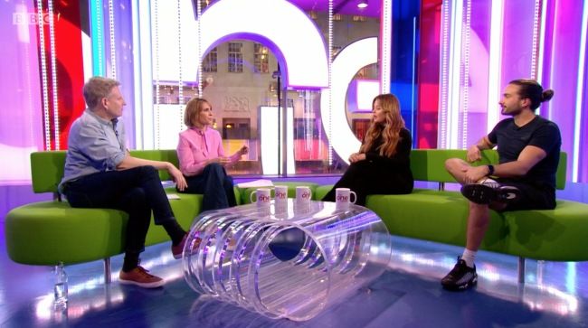 The One Show: Alex Jones stuns in candy pink & Other Stories blouse ...