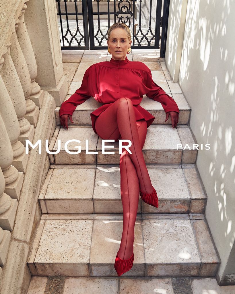 Sharon Stone has legs for days in red hot ensemble — see photo | HELLO!
