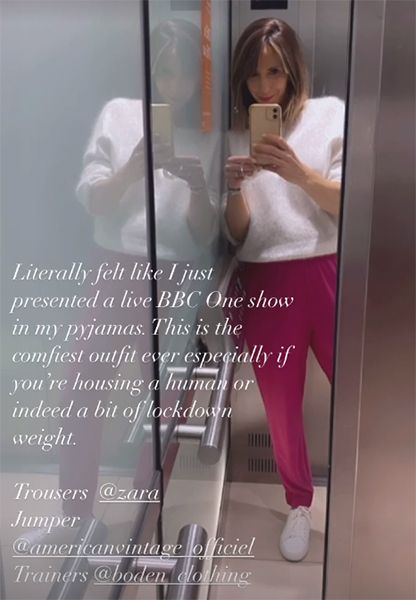 Alex Jones is the 'comfiest' she's ever been in pink Zara trousers | HELLO!