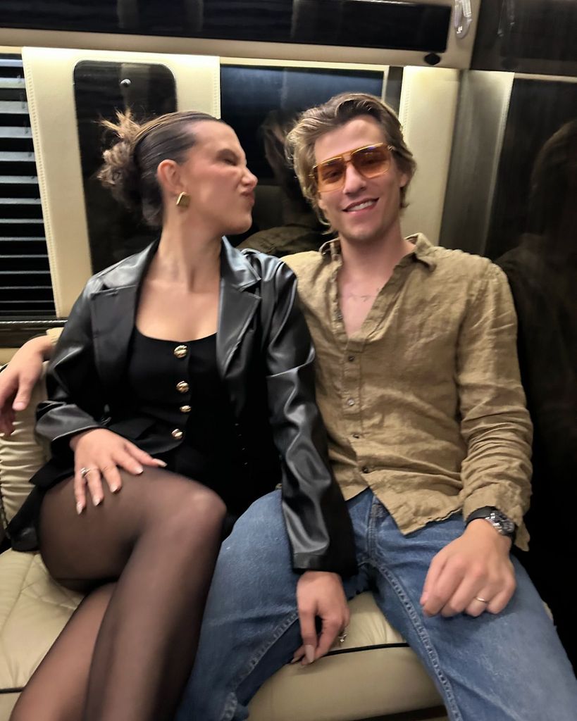 Millie Bobby Brown's sheer tights date night look is so easy to ...