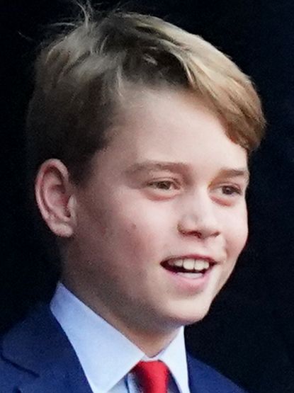 Prince George smiles from ear to ear as he joins Prince William to ...