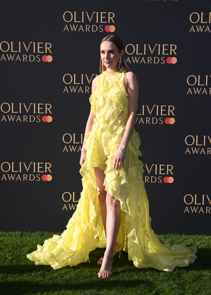 Strictlys Rose Ayling Ellis Is A Ray Of Sunshine In Beautiful Olivier Awards Dress And Wait