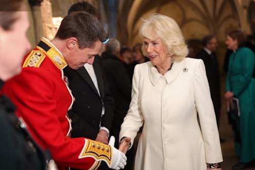 Queen Camilla reveals King Charles is 'doing extremely well' during first public engagement ...