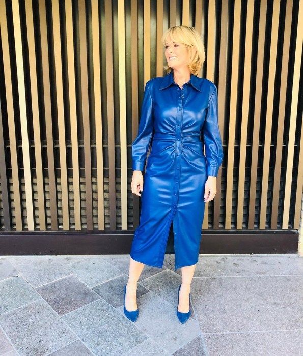 Jane Moore surprises fans in a daring faux leather dress from Zara | HELLO!