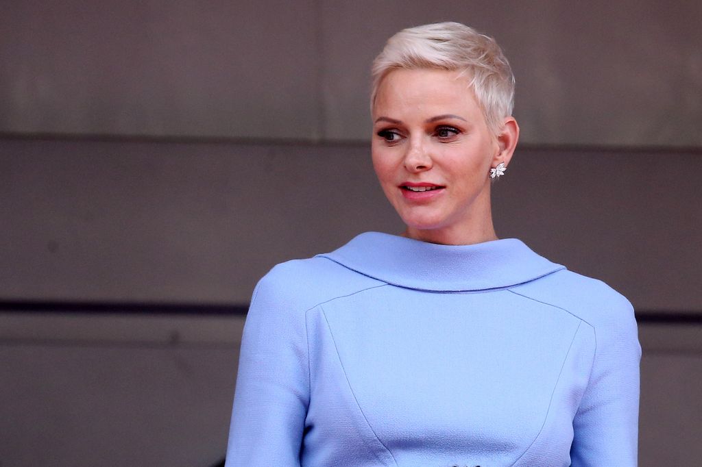 Princess Charlene wows in spectacular waist-cinching jumpsuit for rare ...