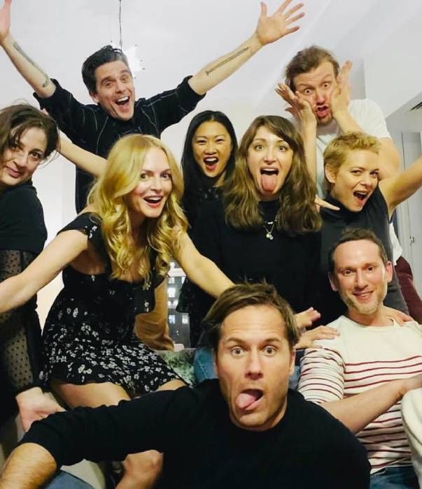 Heather Graham wears plunging dress for intimate birthday with friends ...