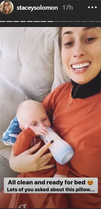 Stacey Solomon swears by this amazing £24 baby feeding pillow | HELLO!