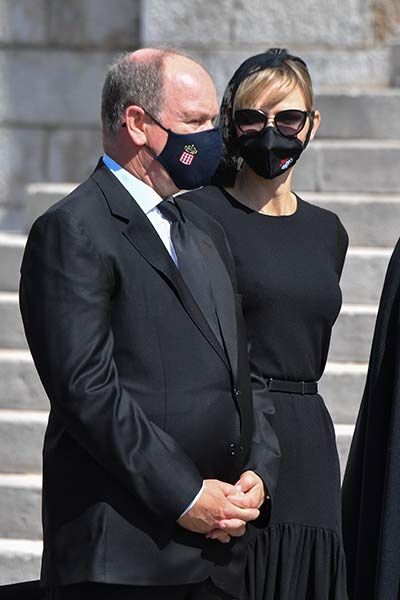 Royal funeral: Prince Albert of Monaco leads masked mourners at family ...