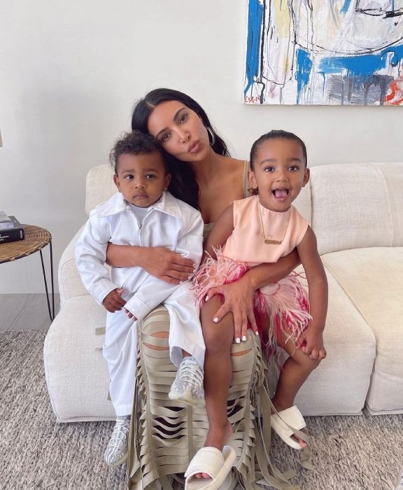 Kim Kardashian shares adorable rare family picture with all four ...
