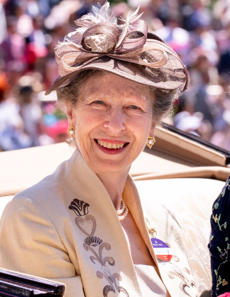 Princess Anne looks ultra glamorous in embroidered mini dress and the ...