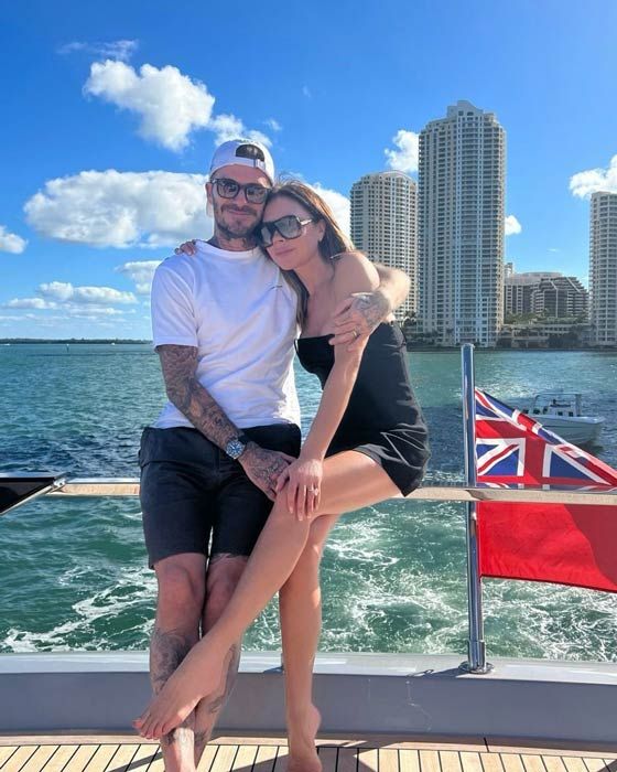 Victoria Beckham Looks Sensational In Tiny Playsuit For Romantic