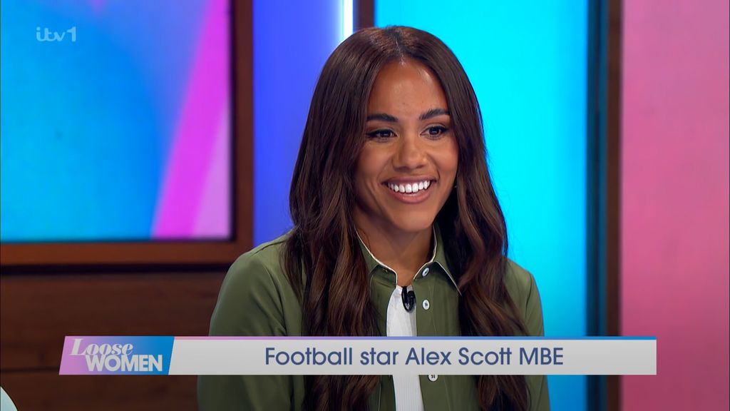 Alex Scott becomes teary as she talks difficult childhood in emotional ...