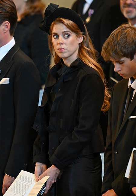 Princess Beatrice is the picture of composure in statement headpiece ...