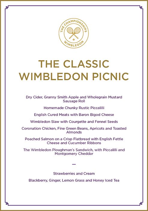 Tennis picnic! Wimbledon's Executive Chef shares his summer 2020 ...
