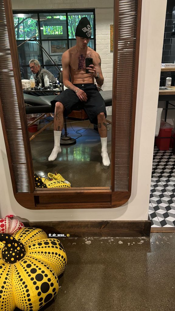 Romeo Beckham debuts dramatic new chest tattoo | HELLO!