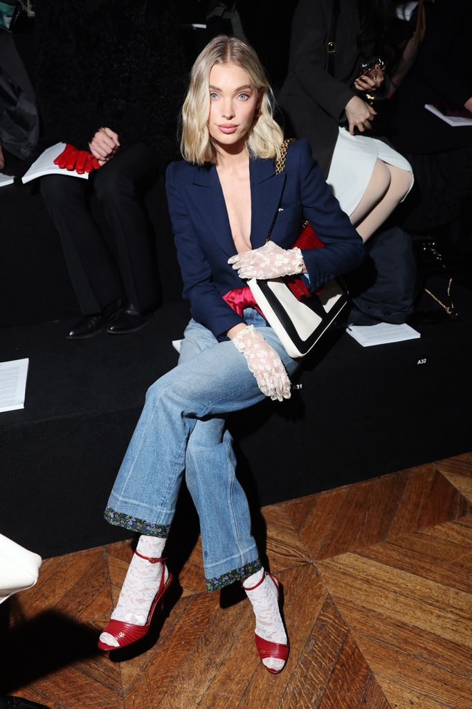 Elsa Hosk’s lace socks and heels combo is a fashion week first | HELLO!
