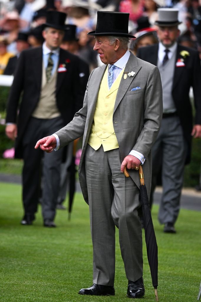 King Charles beams as he's joined by Queen Camilla and Princess Eugenie ...