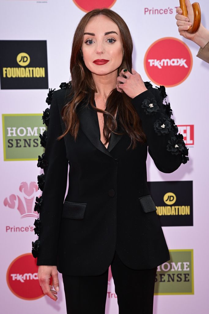 Helen George stuns in strappy black satin ensemble in rare BTS photo ...