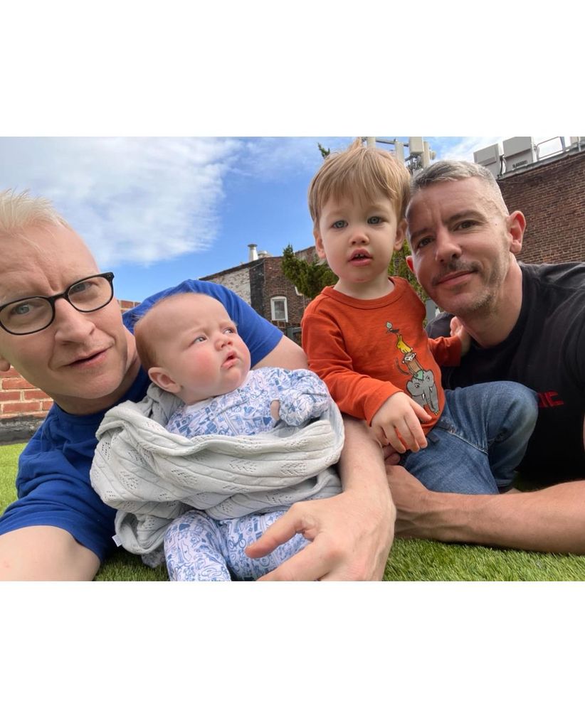 Anderson Cooper poses with ex Benjamin and sons as he shares surprising ...