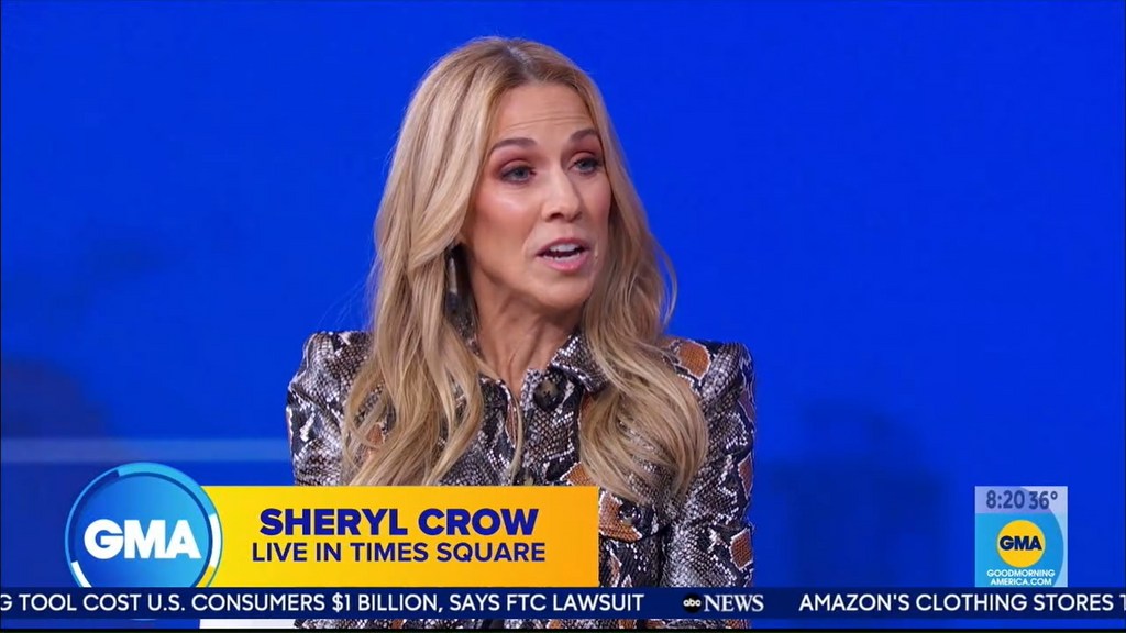 Sheryl Crow, 61, channels rock and roll in snakeskin look as she makes ...