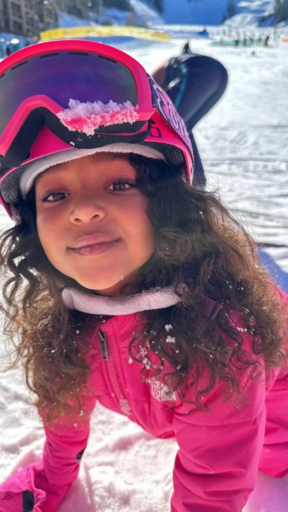 Kim Kardashian's daughter Chicago, six, models with straight hair at ...