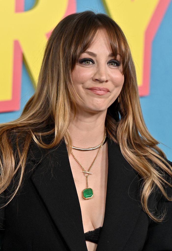 Kaley Cuoco exposes decorated chest in plunging blazer after welcoming ...