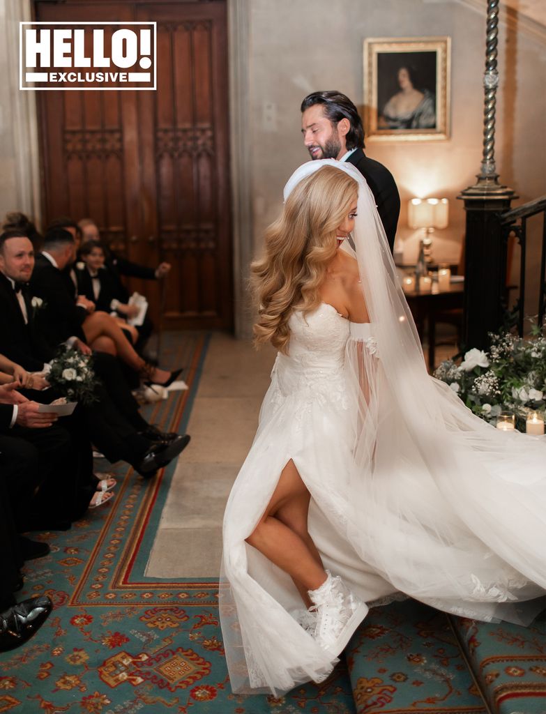 Dancing on Ice's Alex Murphy stuns in poignant bridal gown at 'royal ...