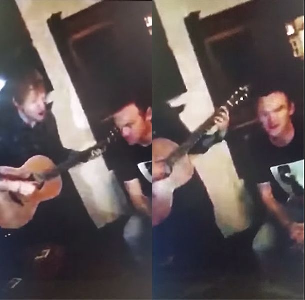 Ed Sheeran and Wayne Rooney perform duet | HELLO!