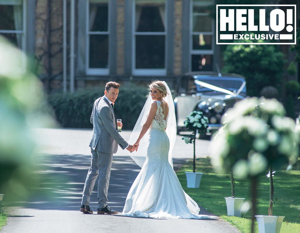 Danny Jones' bride Georgia was a vision in back-baring lace bridal ...