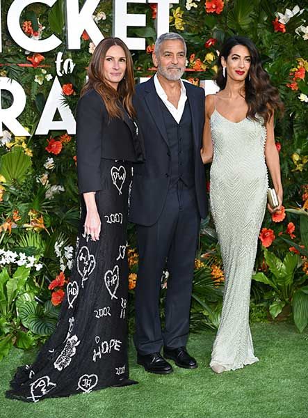 Amal Clooney steals her famous husband's thunder in tiny sequin mini ...