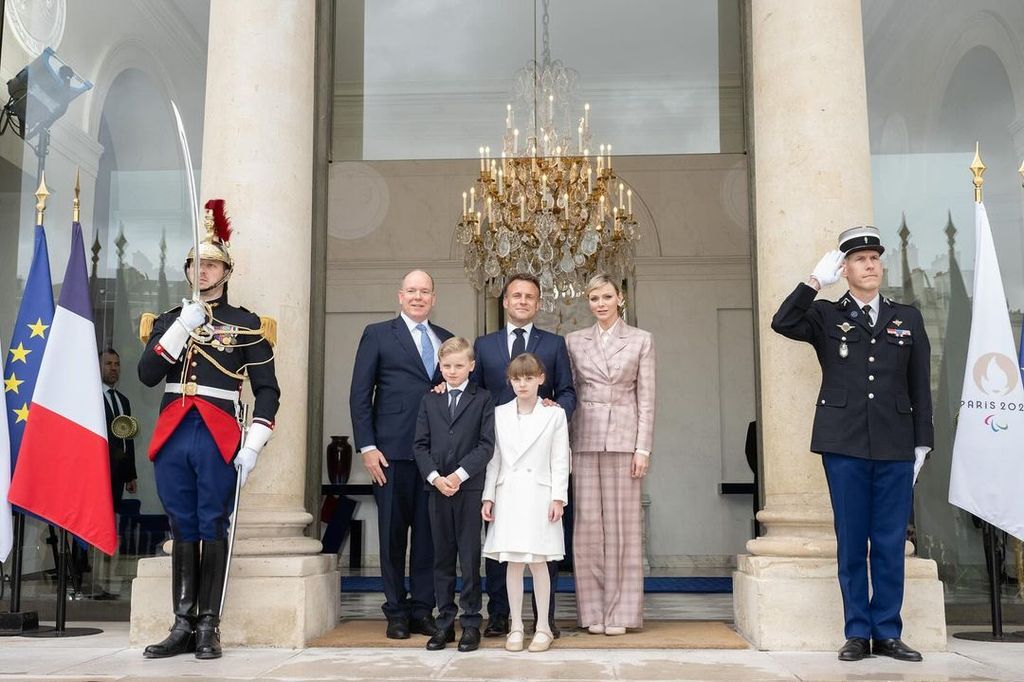 Princess Charlene of Monaco channels Barbie in waist-cinching gingham ...