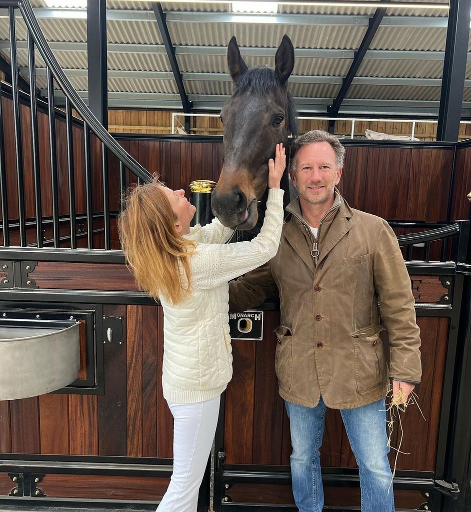 Geri Horner and her husband Christian beam as they welcome new addition ...