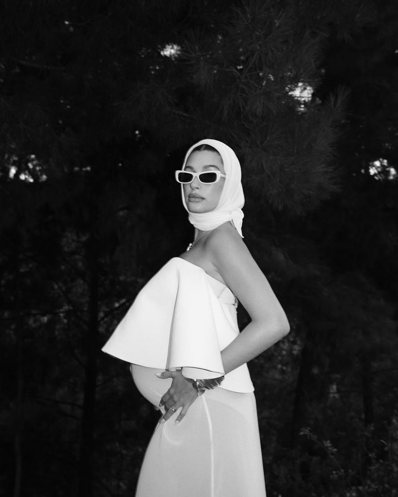 Pregnant Hailey Bieber's baby bump evolution: from barely-there to ...