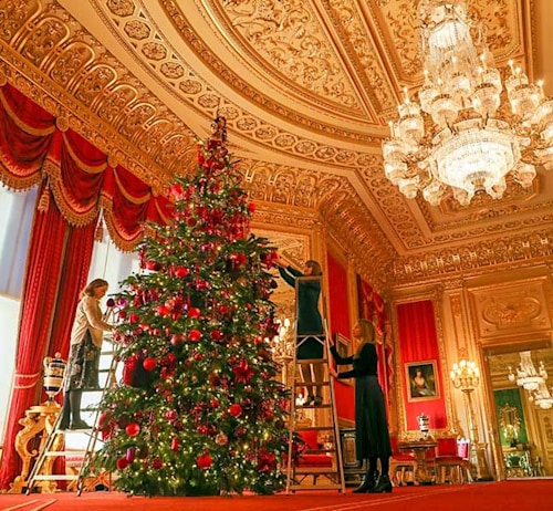 The Queen has put up her first Christmas trees - take a look | HELLO!