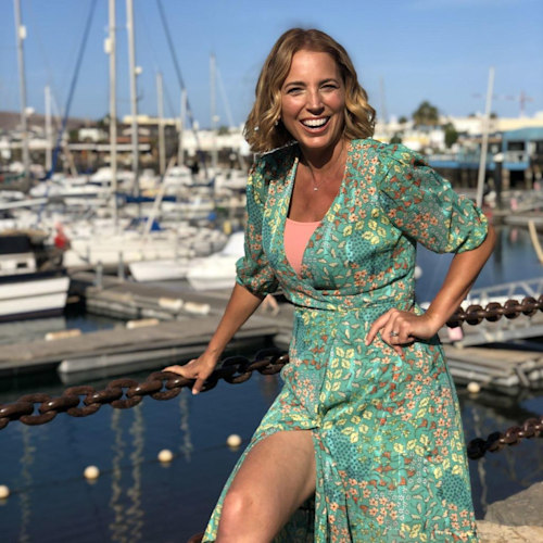 A Place in the Sun's Jasmine Harman rocks red hot swimsuit to announce ...