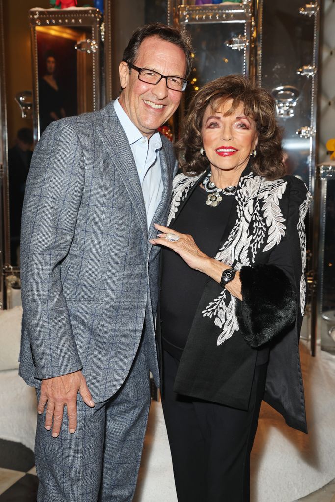 Joan Collins, 90, unable to take her eyes off husband Percy, 58, during ...