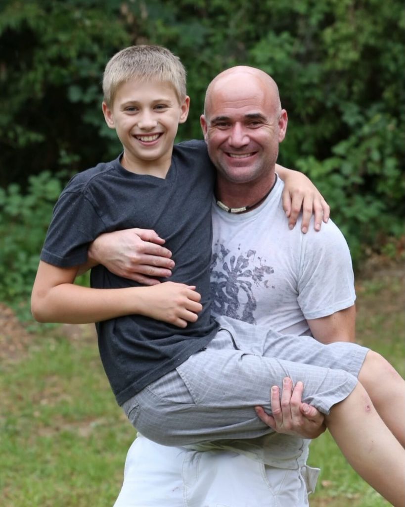 Andre Agassi's son Jaden is mum Steffi Graf's double - see sweet family ...
