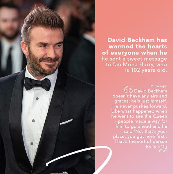David Beckham's heart-melting encounter with 102-year-old fan | HELLO!