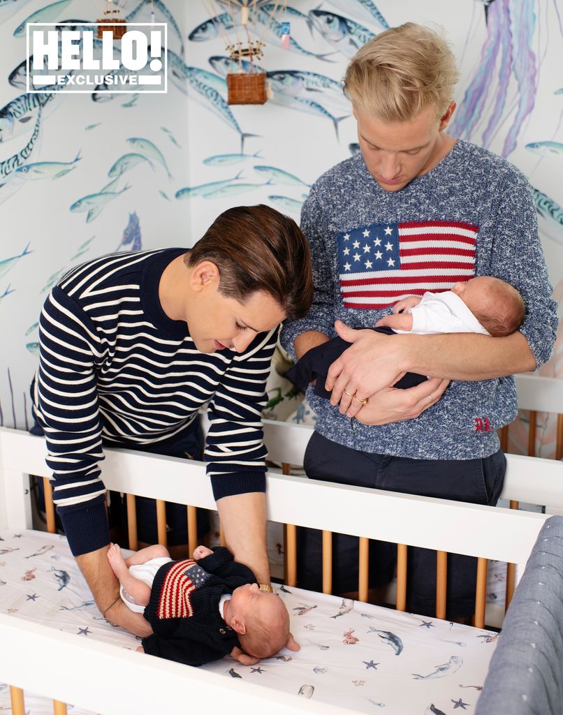 Exclusive: Ollie Locke and Gareth introduce twin babies to HELLO! and ...
