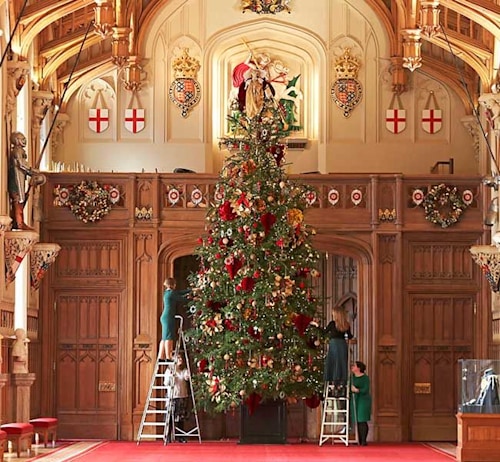 The Queen has put up her first Christmas trees - take a look | HELLO!