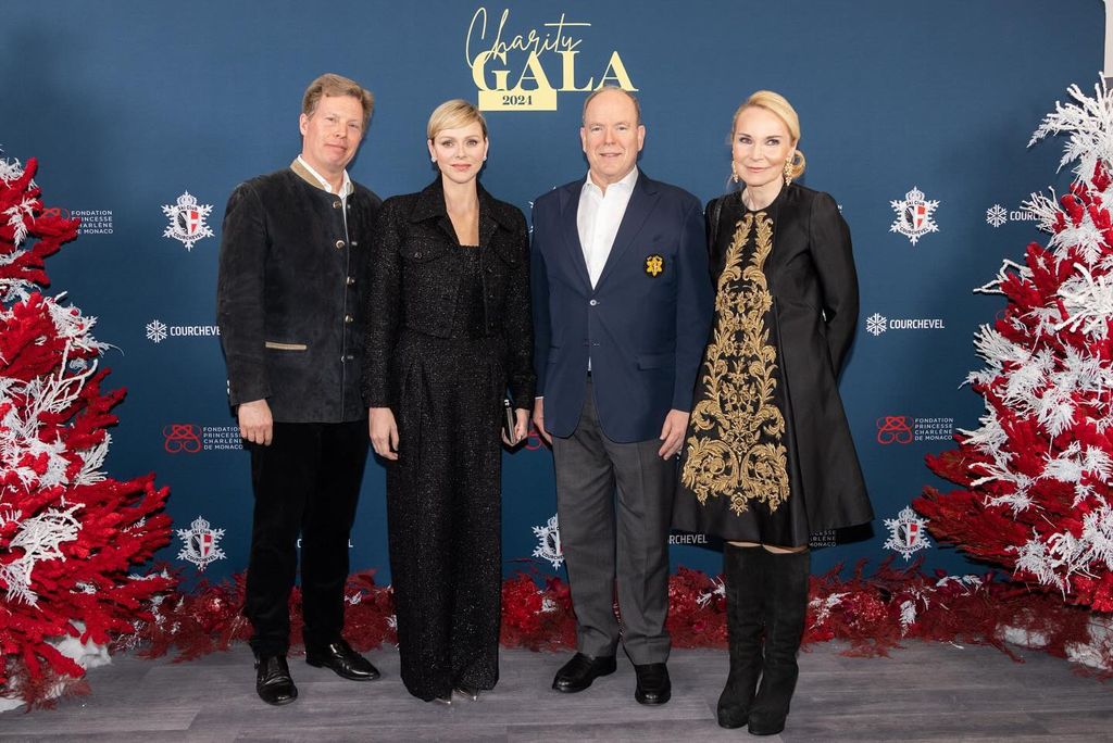 Princess Charlene is a royal beauty in shimmering trouser suit for ...