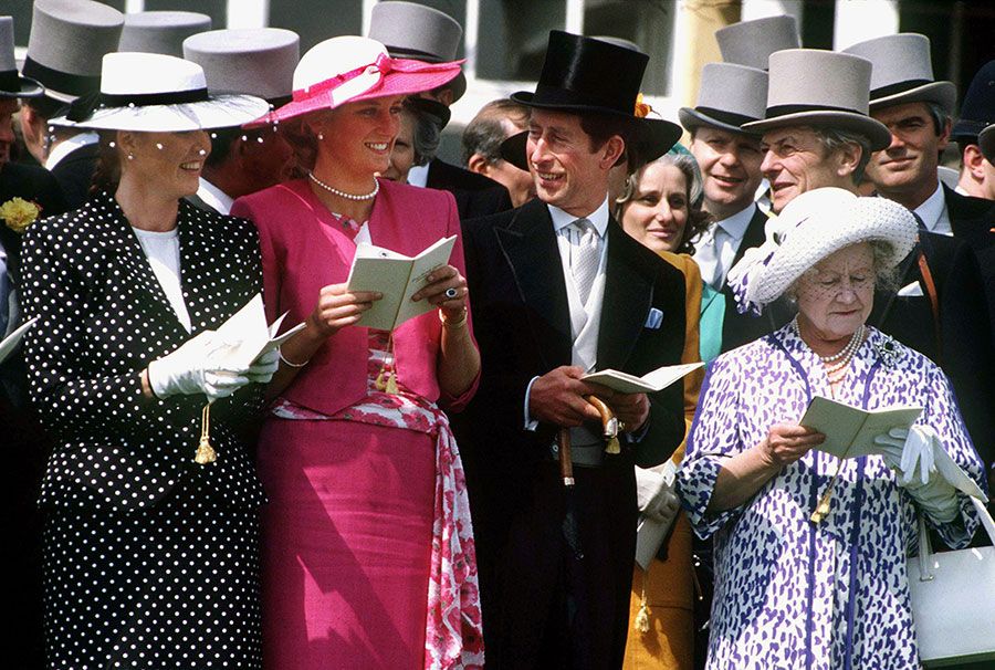 Princess Diana with her in-laws the Queen, Sarah Ferguson and other ...