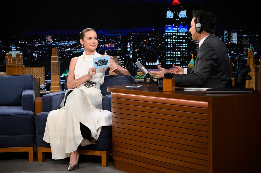 Brie Larson is a stunning ice queen in flowing white gown | HELLO!