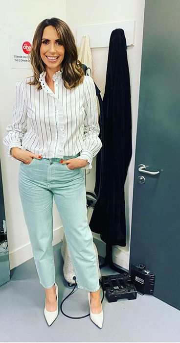 Alex Jones surprises in the best £19.99 Mango jeans we've ever seen ...